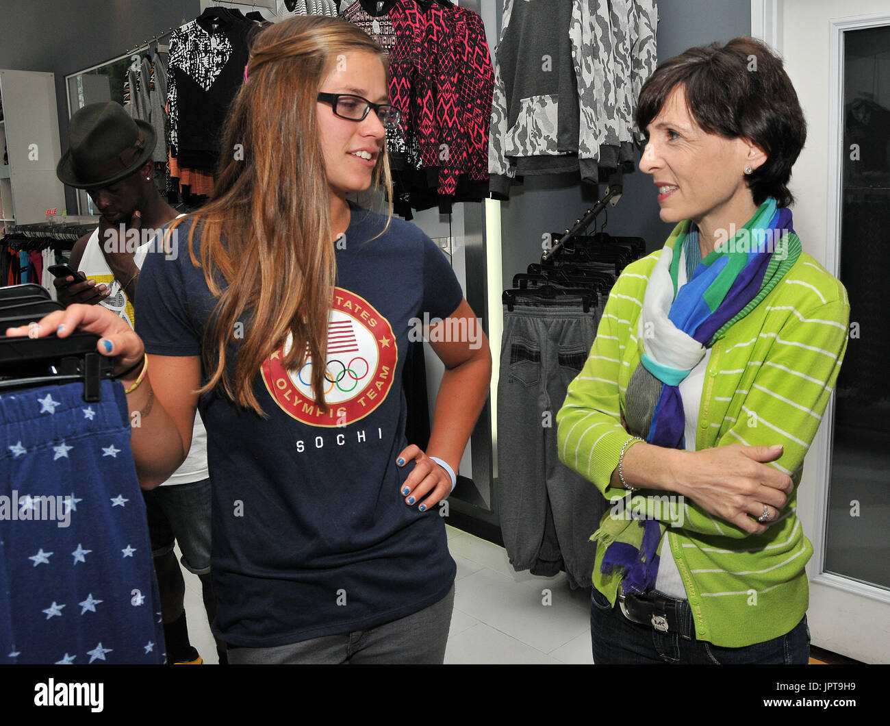 Sochi Olympian Luger Kate Hansen & Karen Schwartz at the 2014 HHI Media ...