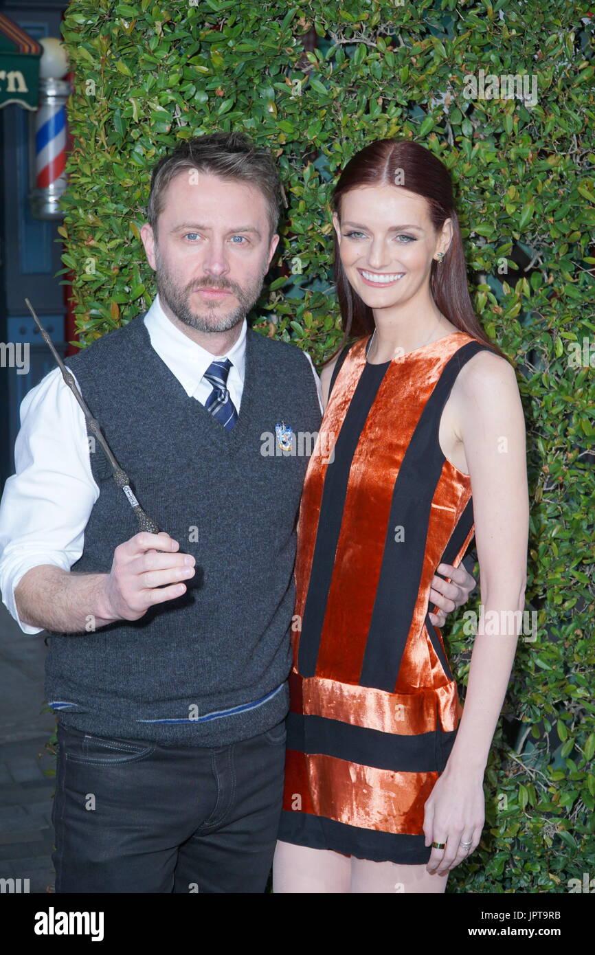 Chris Hardwick and Lydia Hearst at the The Wizarding World of Harry ...