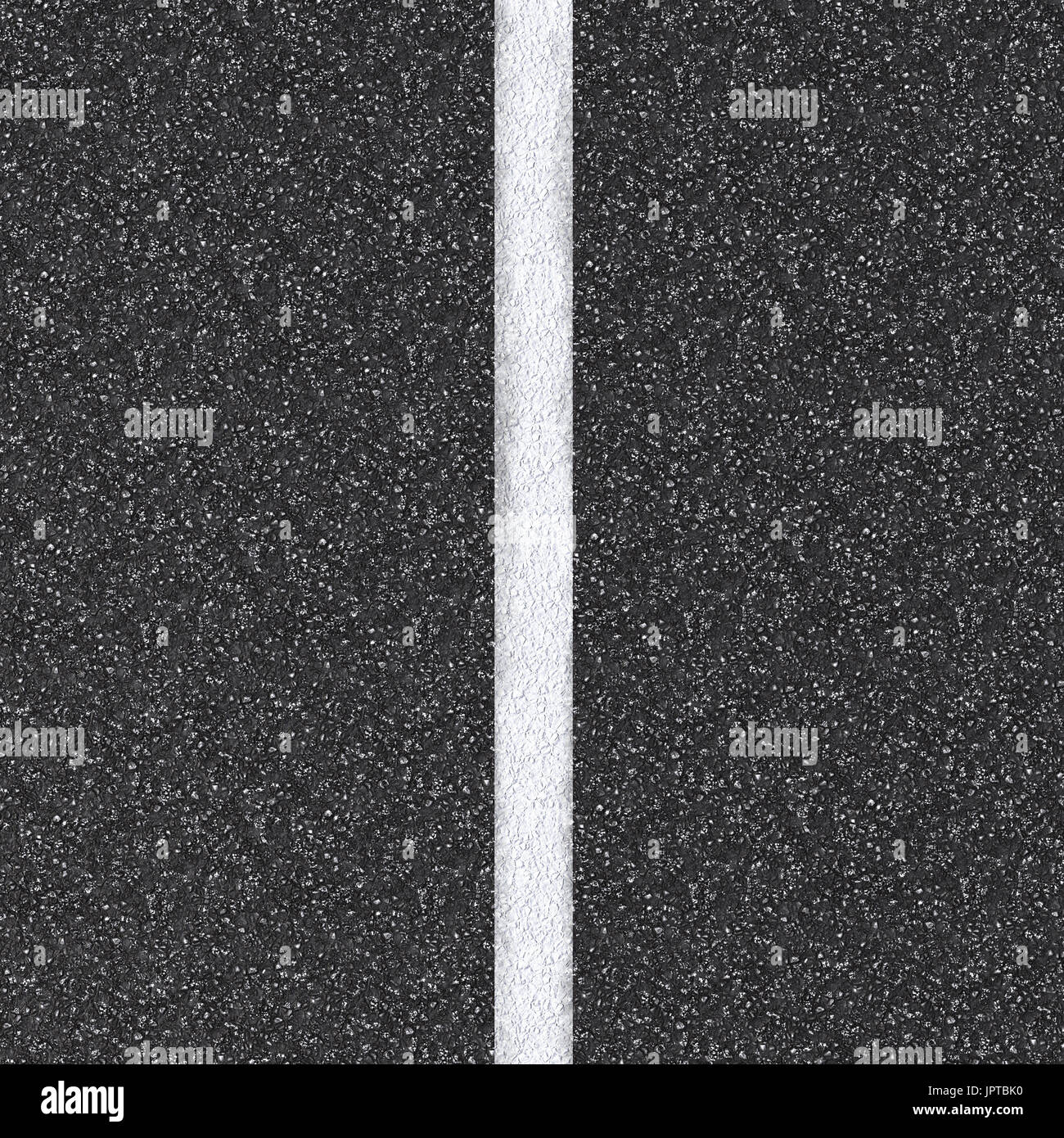 3d rendered asphalt road top view with white line Stock Photo - Alamy