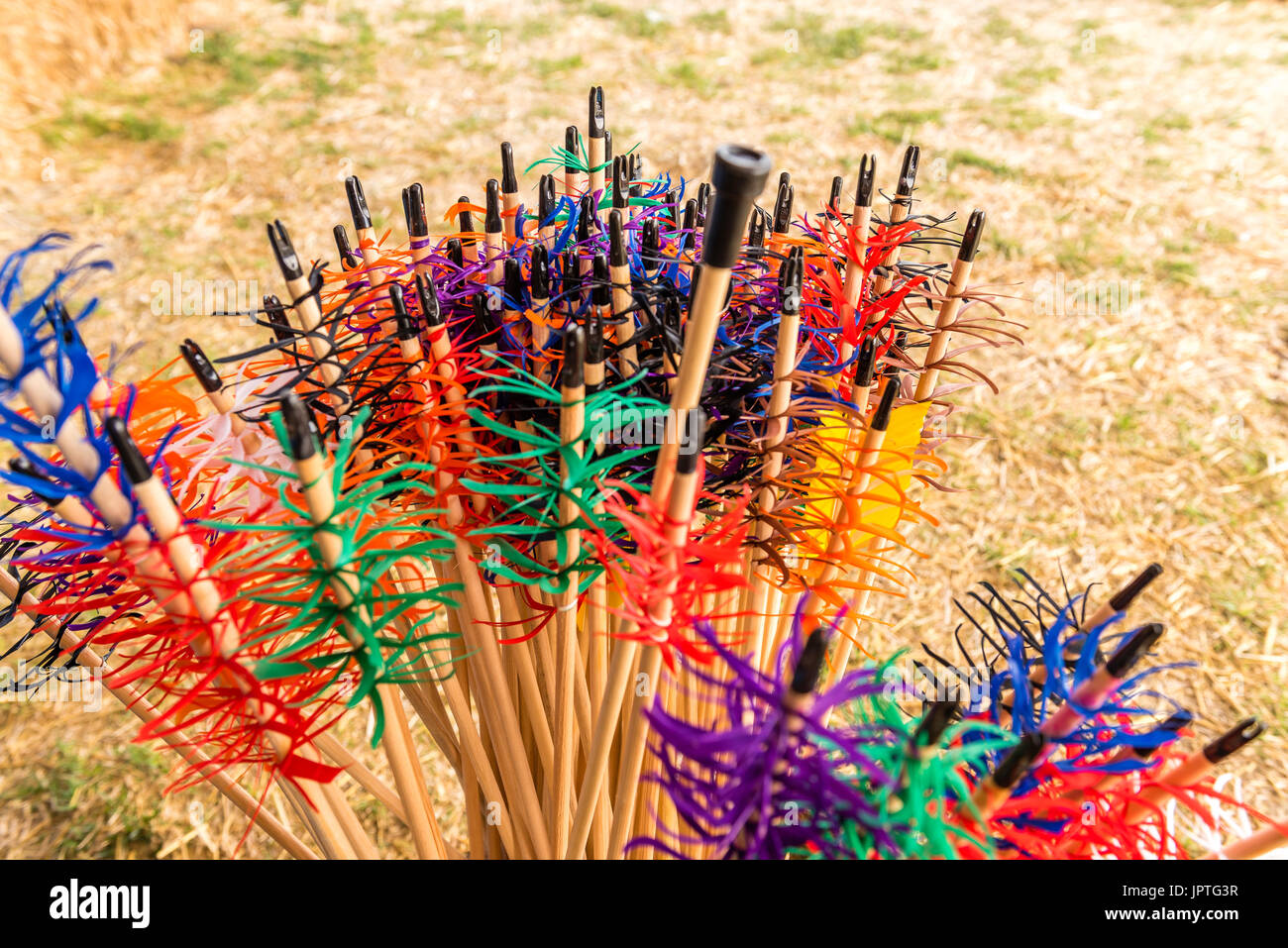 Many colorful arrows together Stock Photo - Alamy