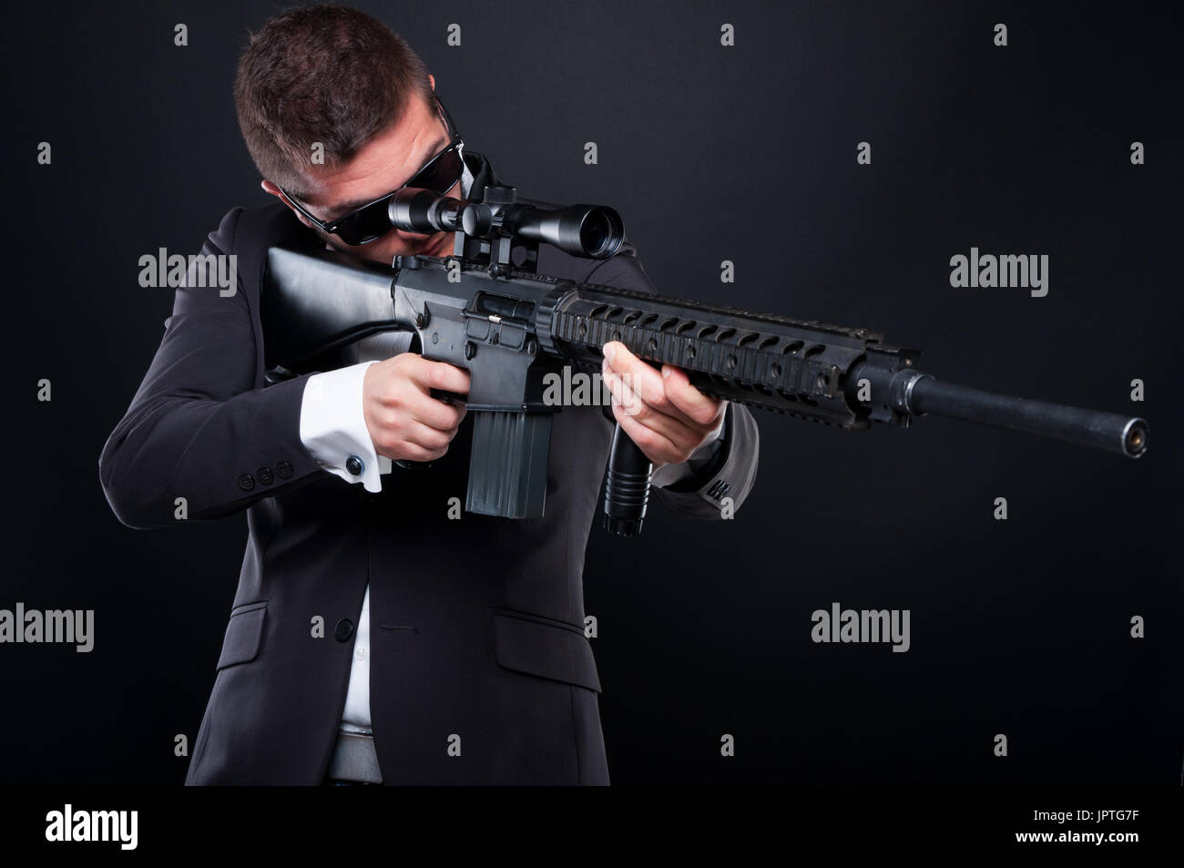 Gangsters Shooting Machine Gun