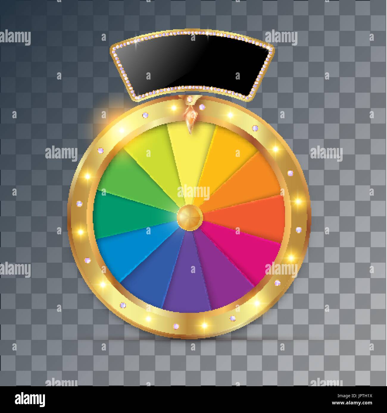wheel of fortune 3d object. Vector illustration on transparent ...
