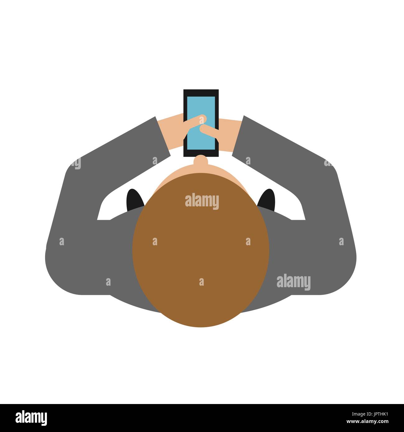 Top view man hand using Stock Vector Images - Alamy