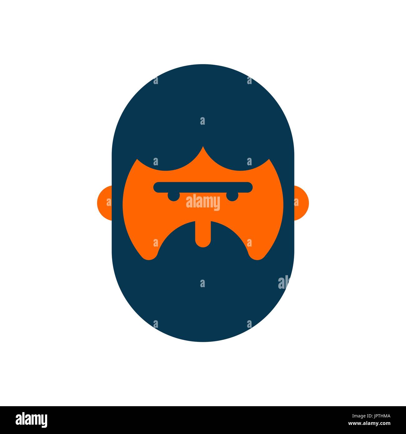 Bearded man sign icon. Hipster portrait symbol. Barber shop face ...