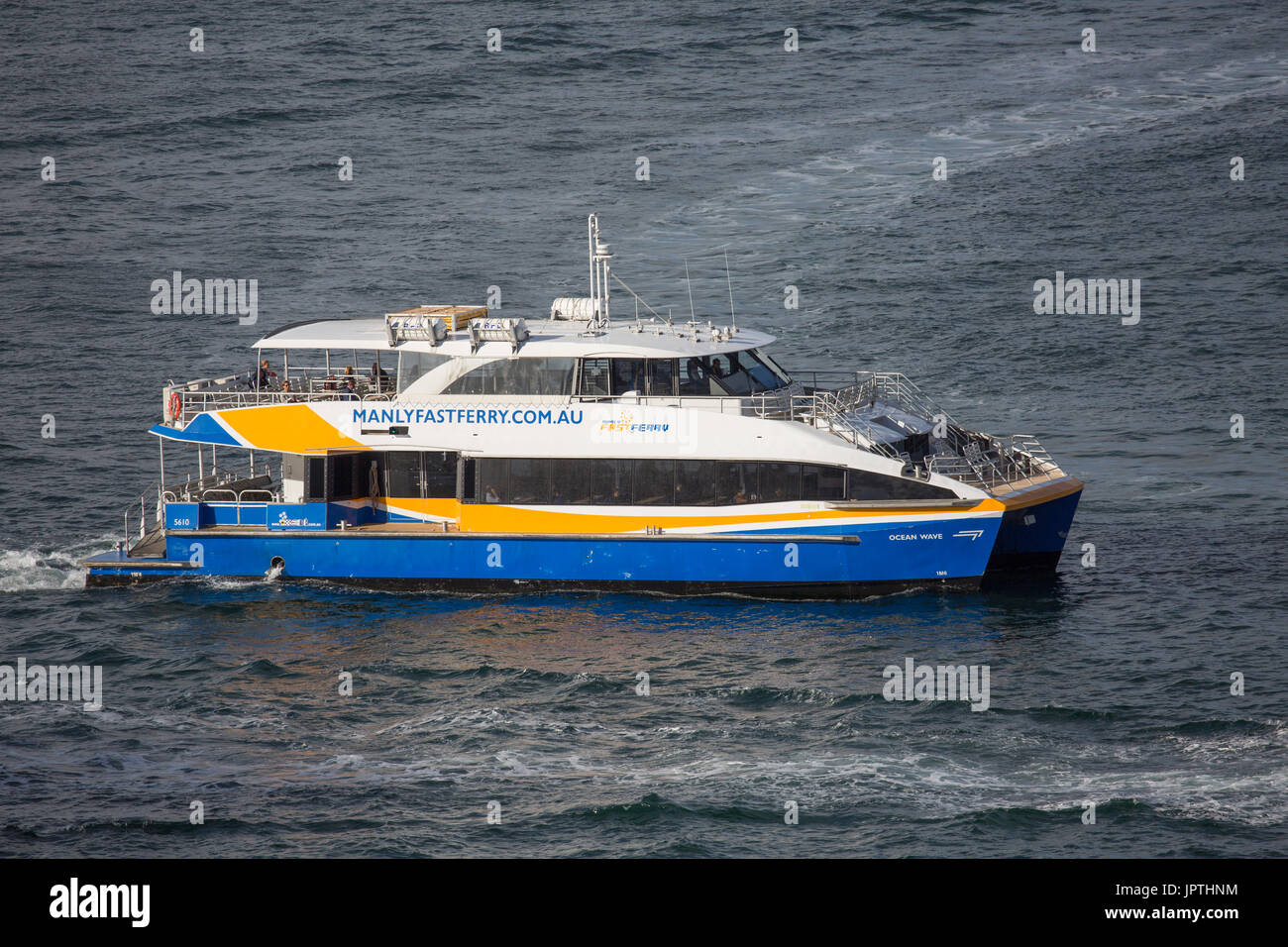 Manly fast ferry on Sydney harbour approaching circular quay,Sydney ...