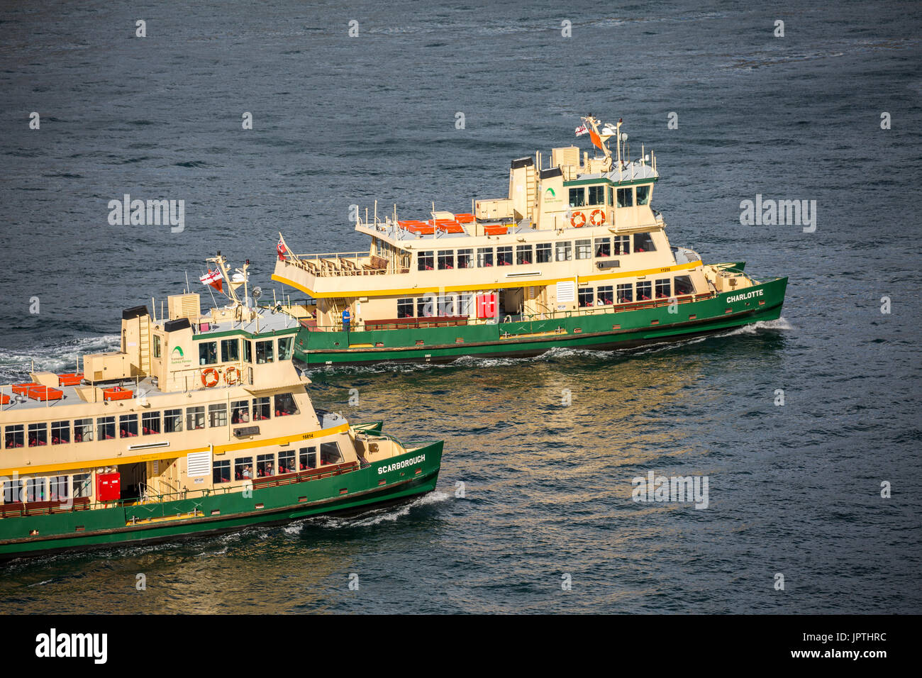 Two Sydney harbour first fleet class ferries Charlotte and Scarborough ...