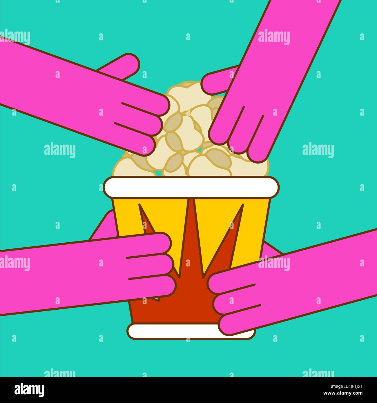 Corn bag hand Stock Vector Images - Alamy
