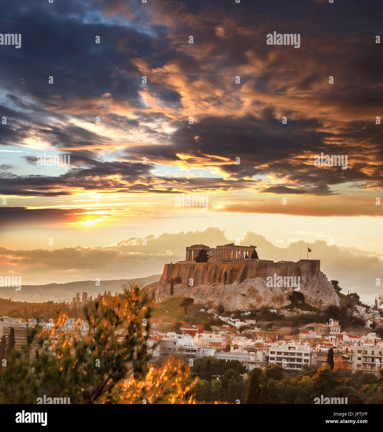 Acropolis with Parthenon temple in Athens, Greece Stock Photo - Alamy