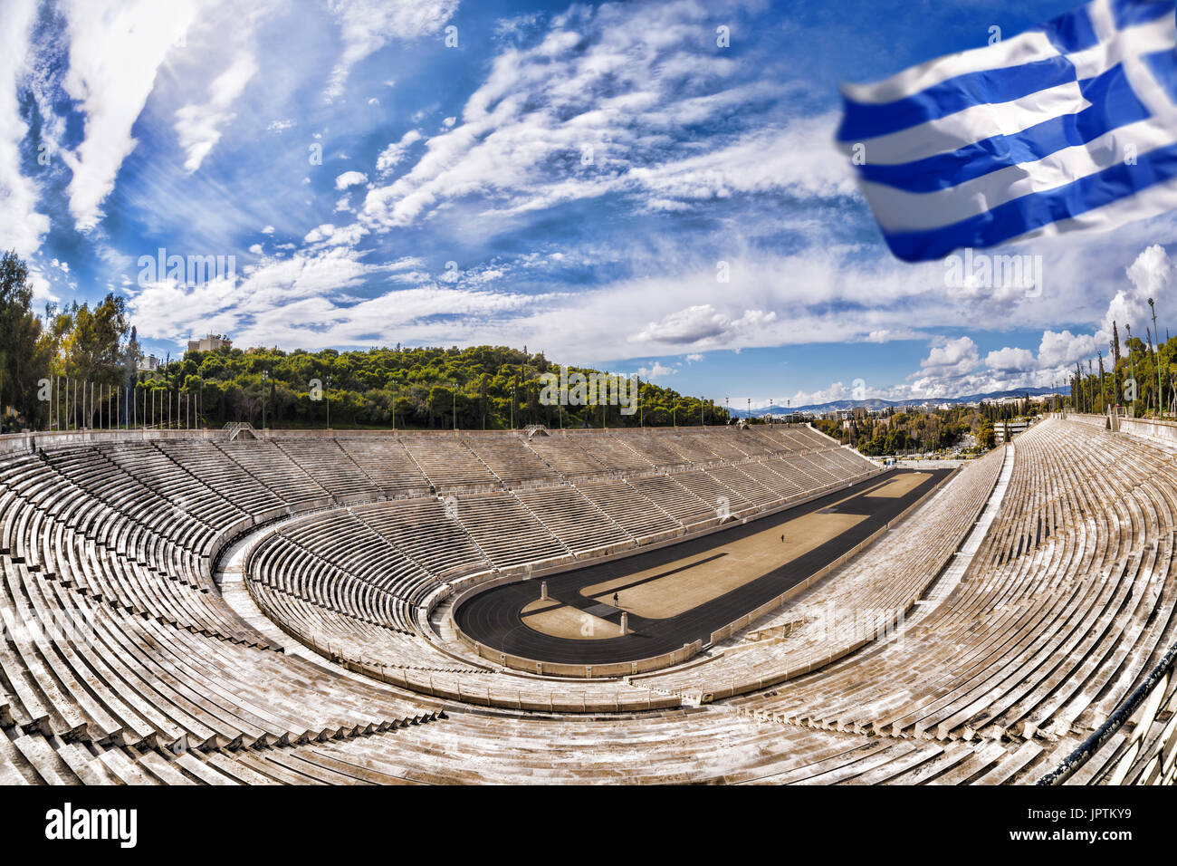 Panathenaic stadium in Athens, Greece (hosted the first modern Olympic ...