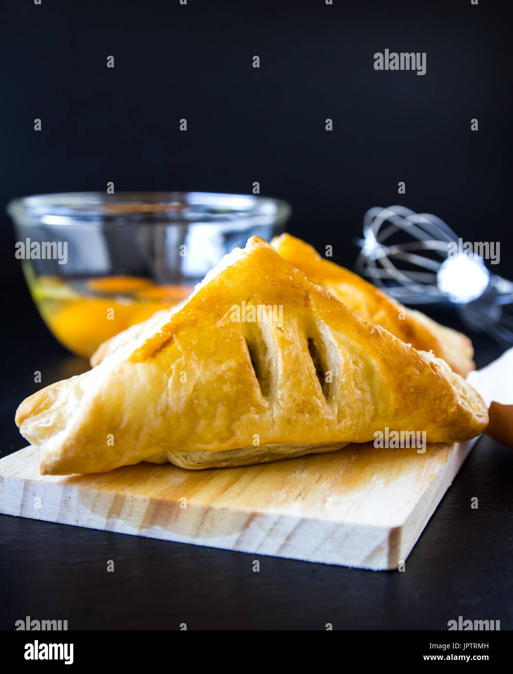 Homemade breads or bun on wood background, breakfast food Stock Photo ...