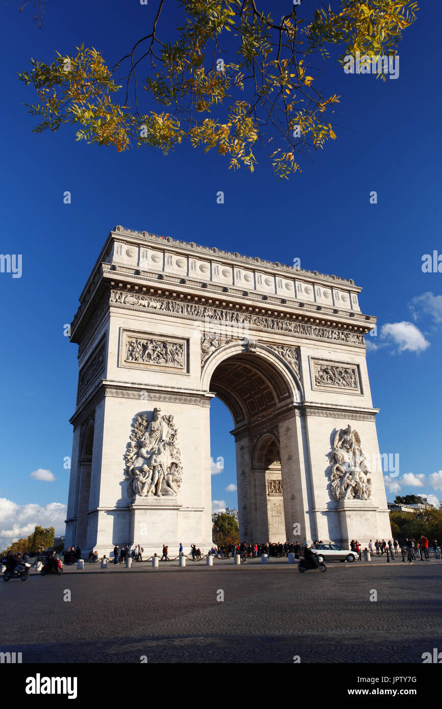 Famous Arc de Triomphe in Paris, France Stock Photo - Alamy