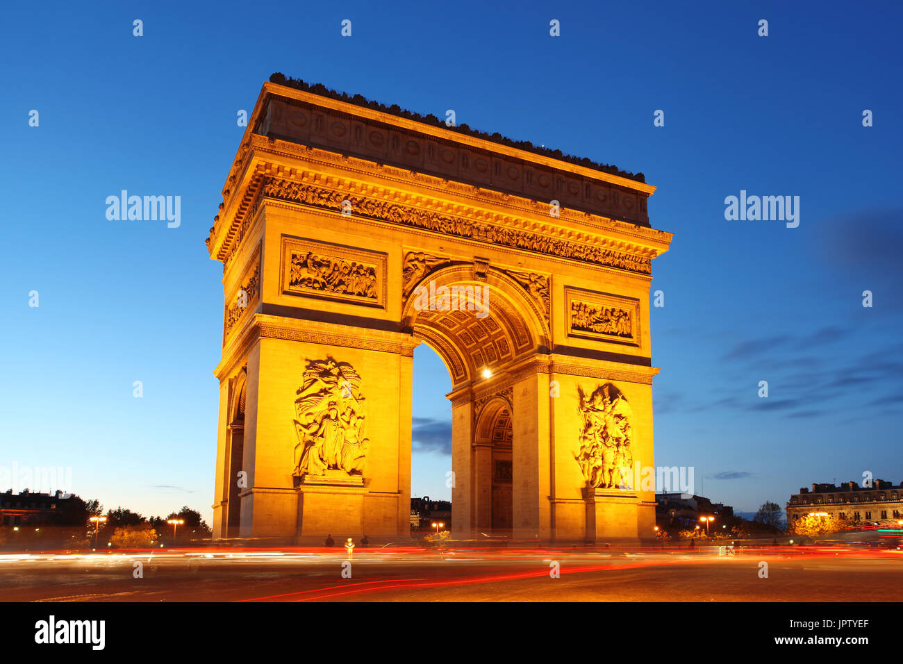 Famous Arc de Triomphe in Paris, France Stock Photo - Alamy