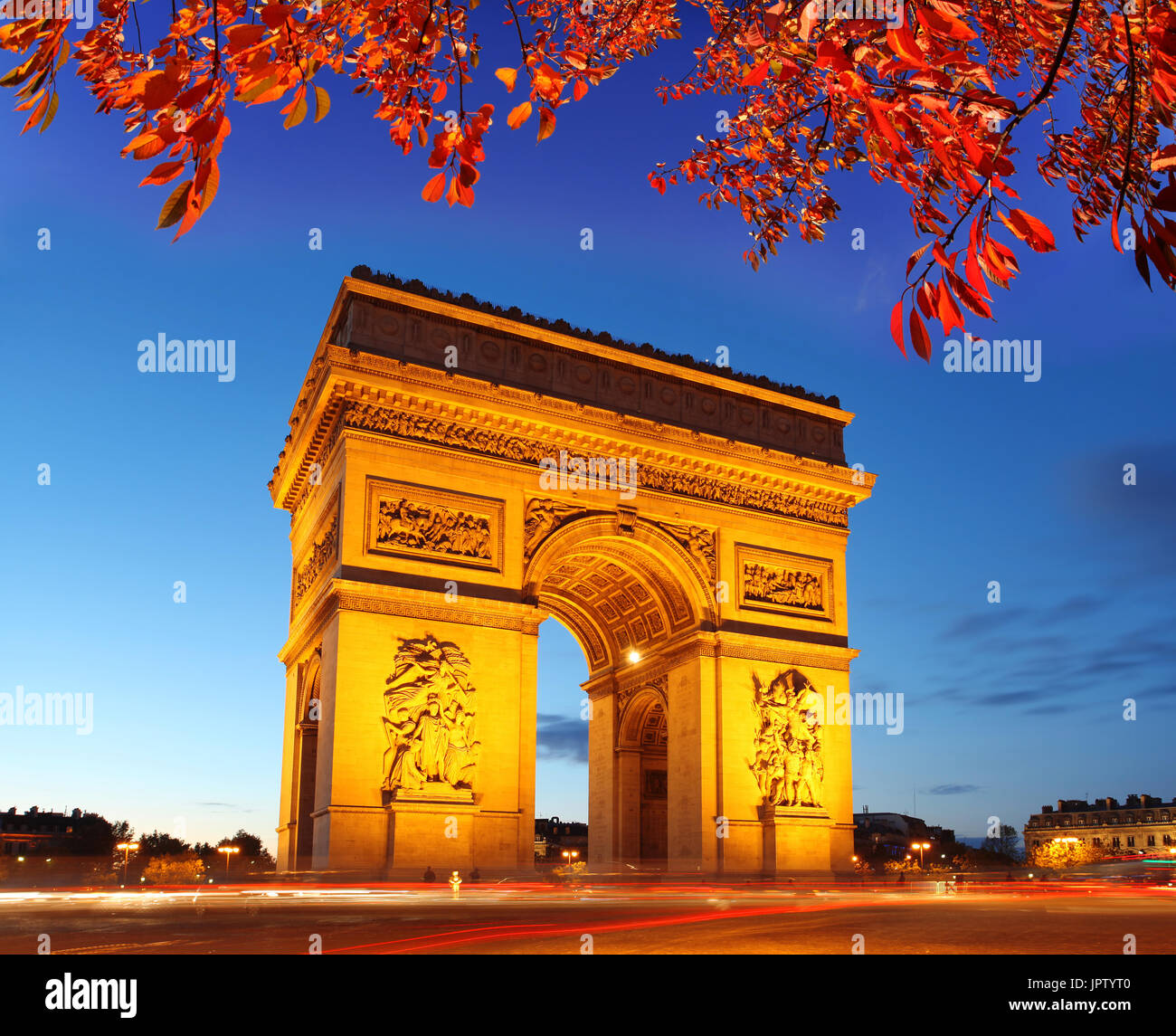 Famous Arc de Triomphe in Paris, France Stock Photo - Alamy