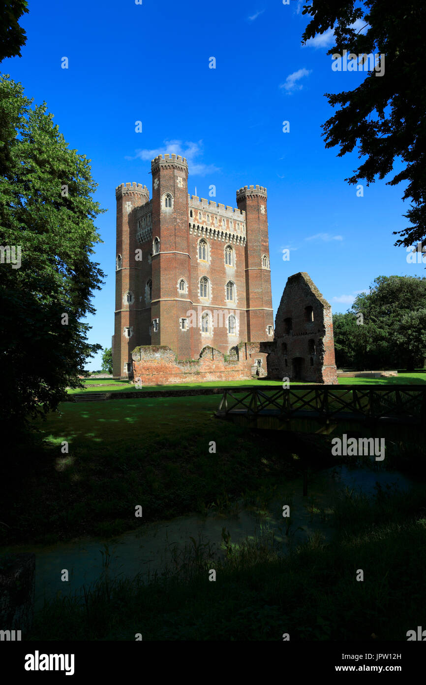 Summer, Tattershall Castle, Tattershall village, Lincolnshire, England ...