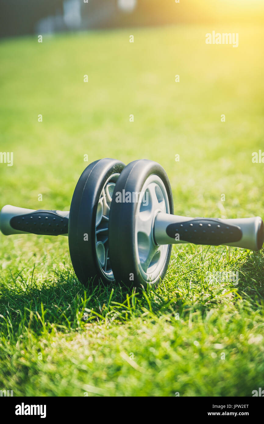 Two wheel power roller Stock Photo - Alamy