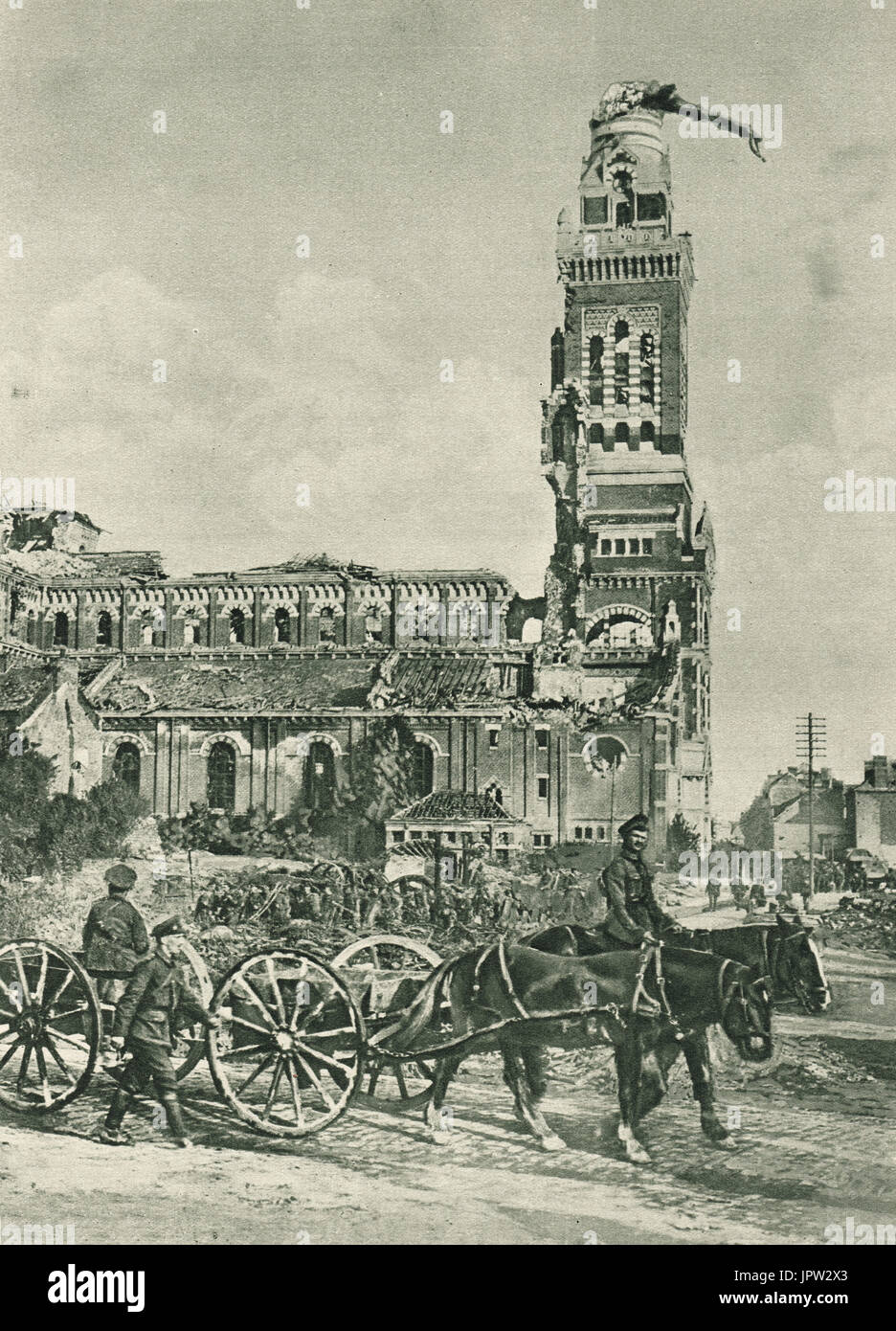 The Leaning Virgin of Albert, France, A WW1 legend Stock Photo - Alamy