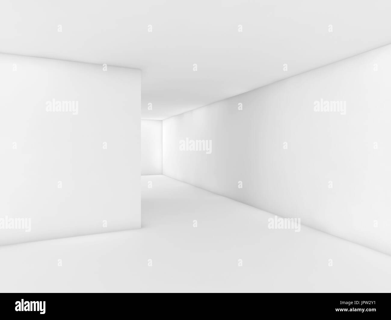 Abstract white empty modern interior, contemporary open space design ...