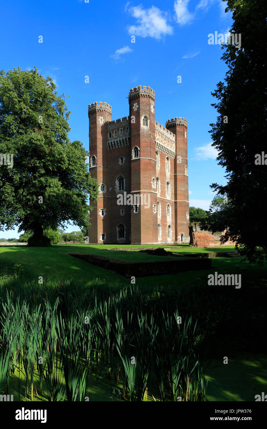 Summer, Tattershall Castle, Tattershall village, Lincolnshire, England ...