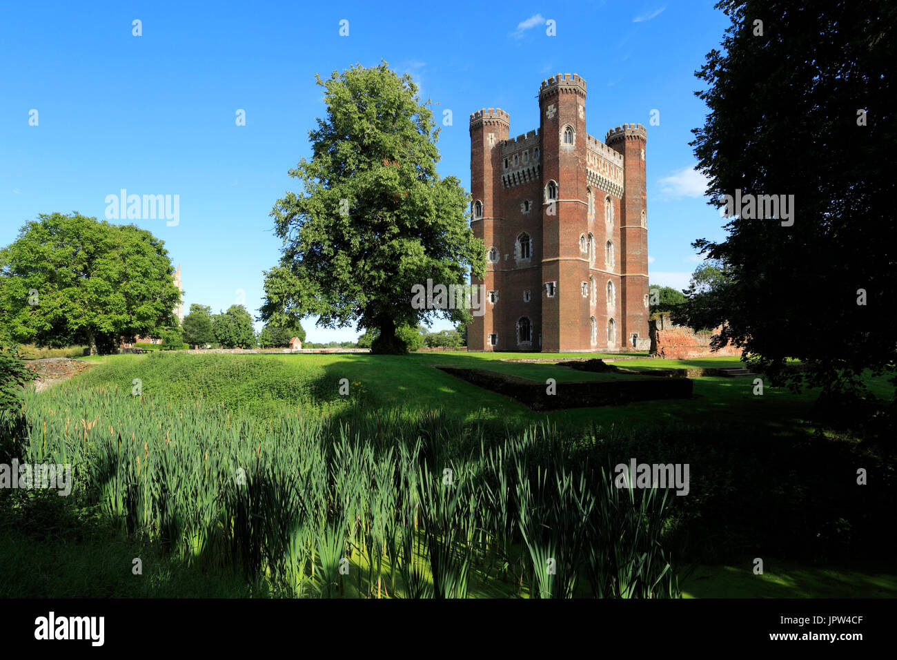 Summer, Tattershall Castle, Tattershall village, Lincolnshire, England ...