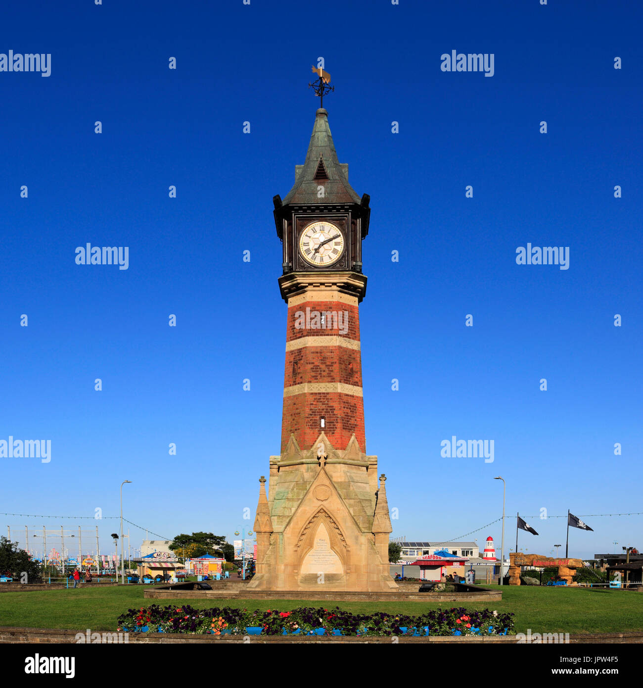 The Diamond Jubilee Clock Tower, Skegness town, Lincolnshire, England ...