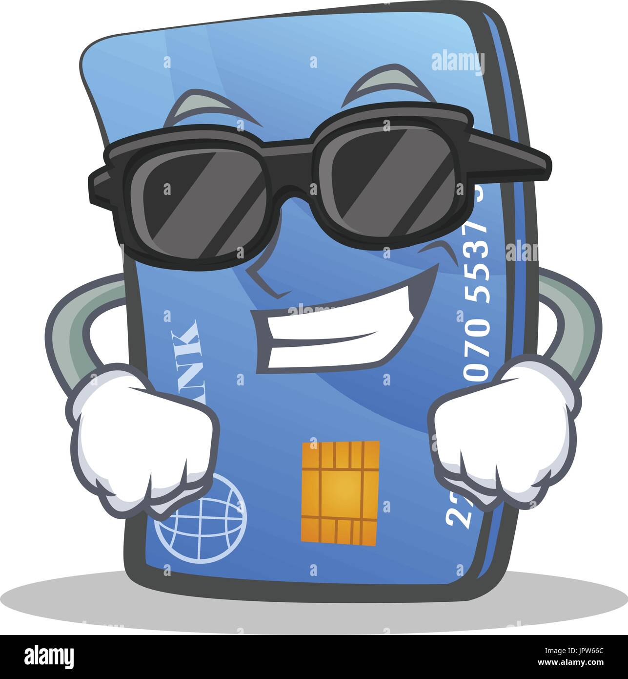 Super cool credit card character cartoon Stock Vector Image & Art - Alamy