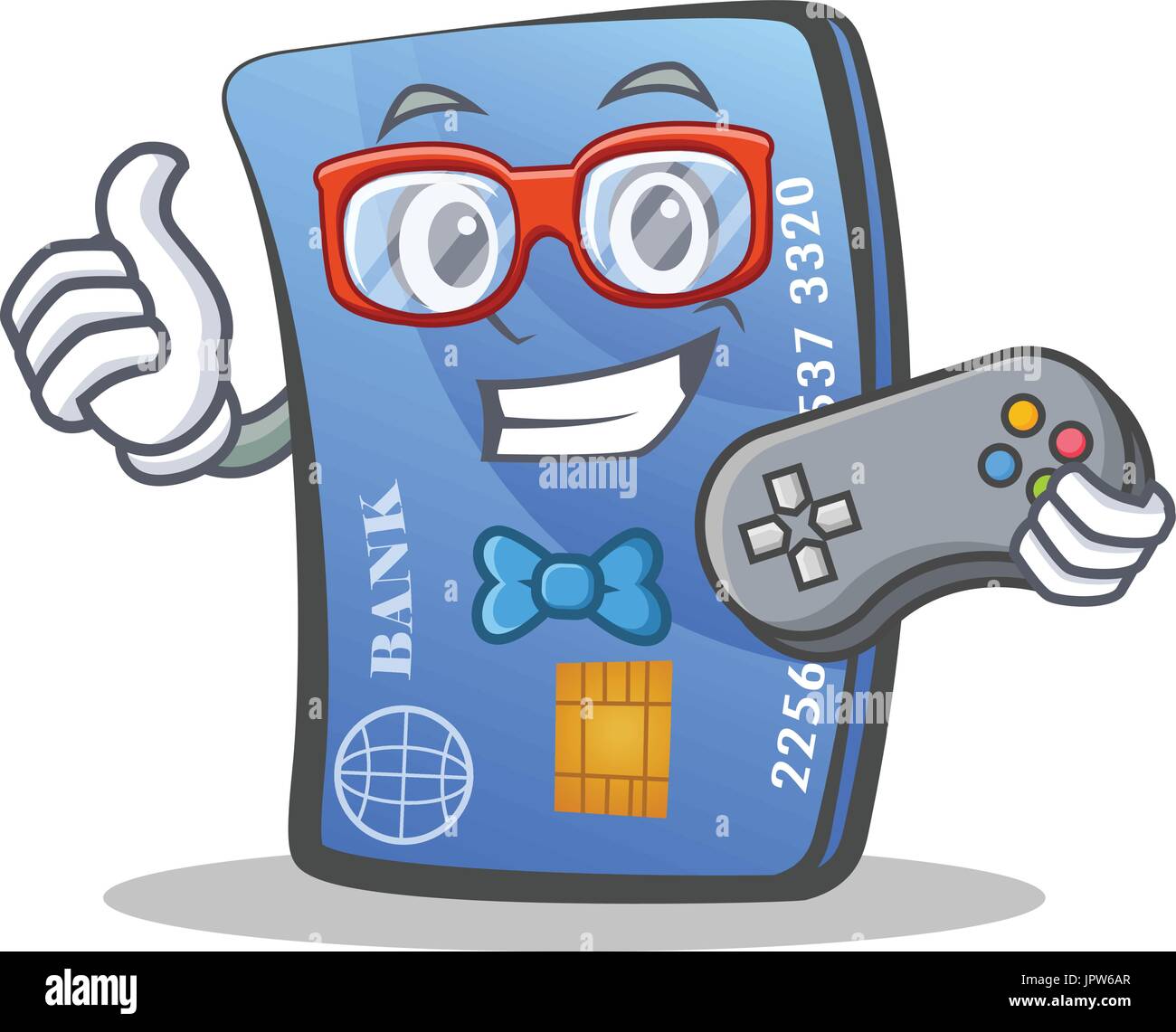 Gamer credit card character cartoon Stock Vector Image & Art - Alamy