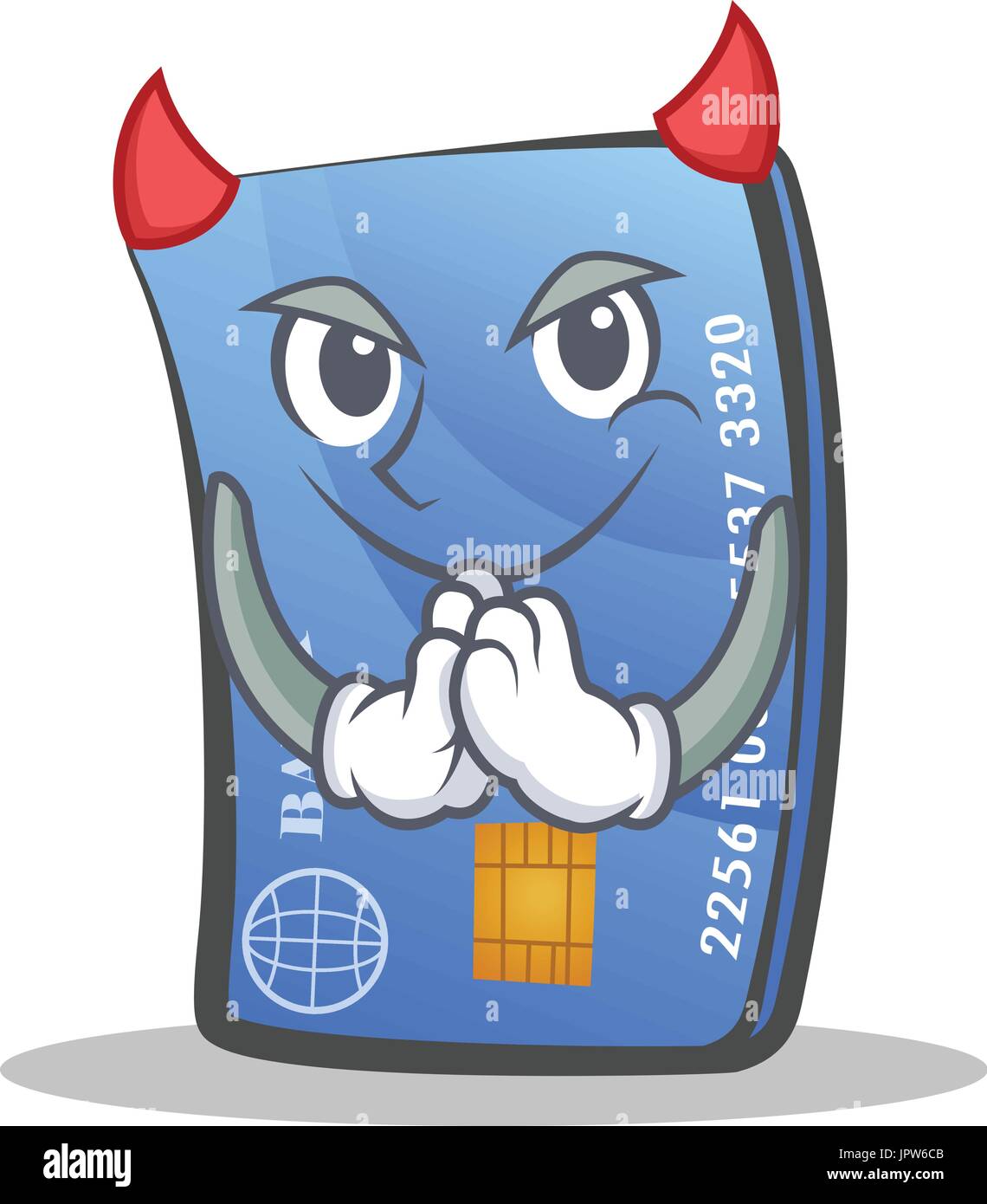 Devil credit card character cartoon Stock Vector Image & Art - Alamy