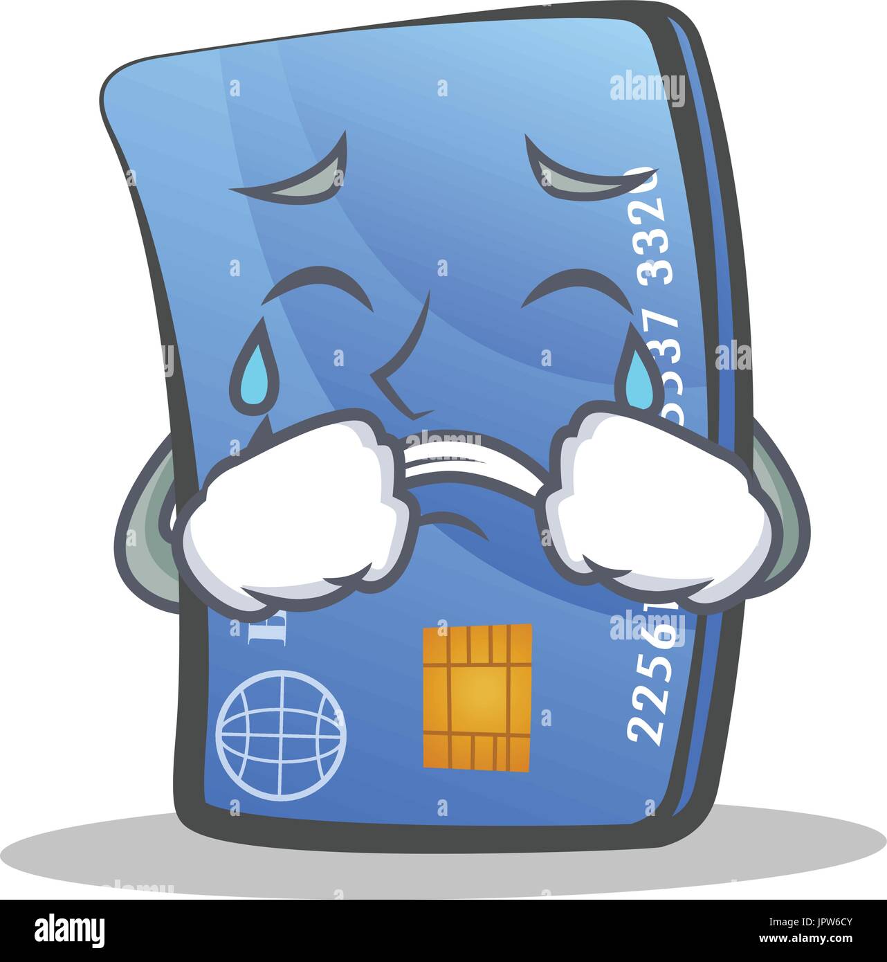 Crying credit card character cartoon Stock Vector Image & Art - Alamy