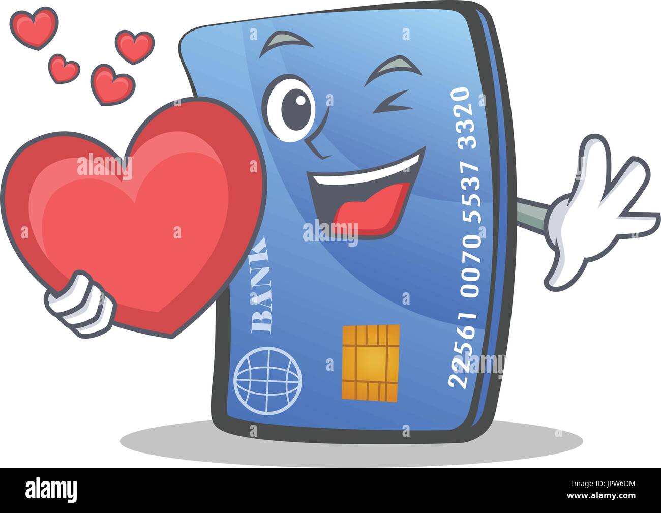 credit card character cartoon with heart Stock Vector Image & Art - Alamy