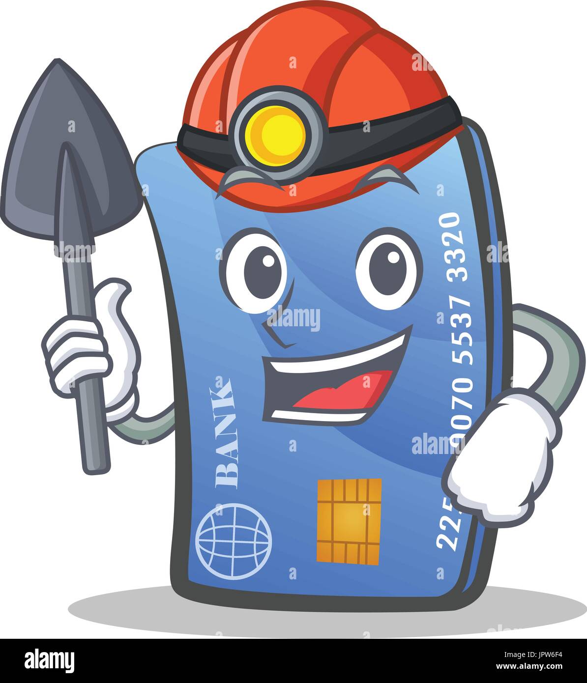 Miner credit card character cartoon Stock Vector Image & Art - Alamy