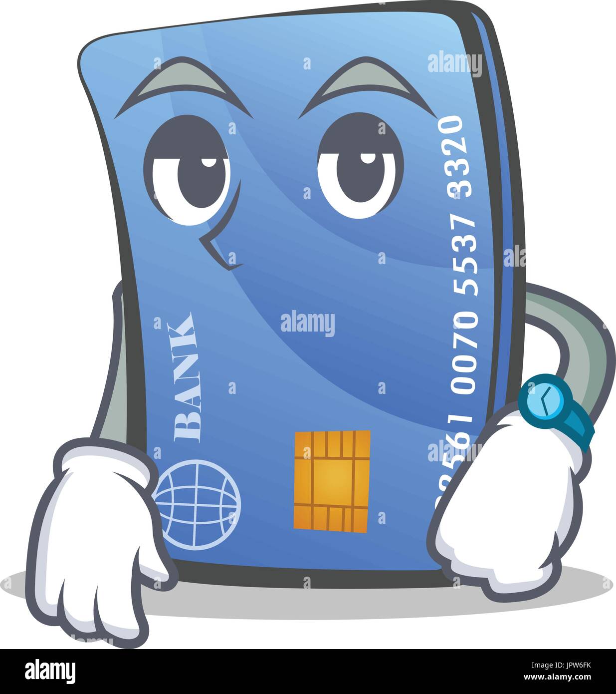 Waiting credit card character cartoon Stock Vector Image & Art - Alamy