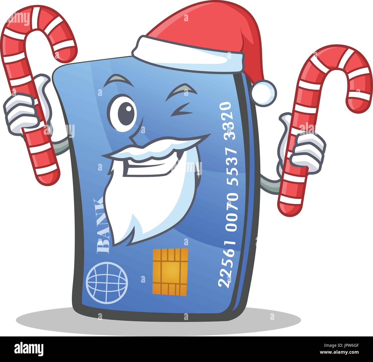 Santa credit card character cartoon with candy Stock Vector Image & Art ...