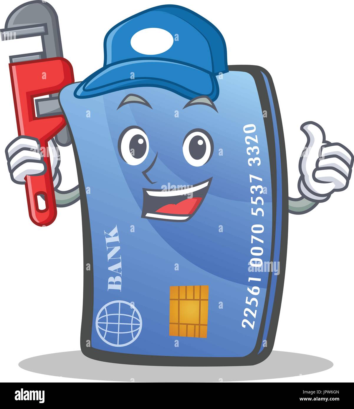 Plumber credit card character cartoon Stock Vector Image & Art - Alamy