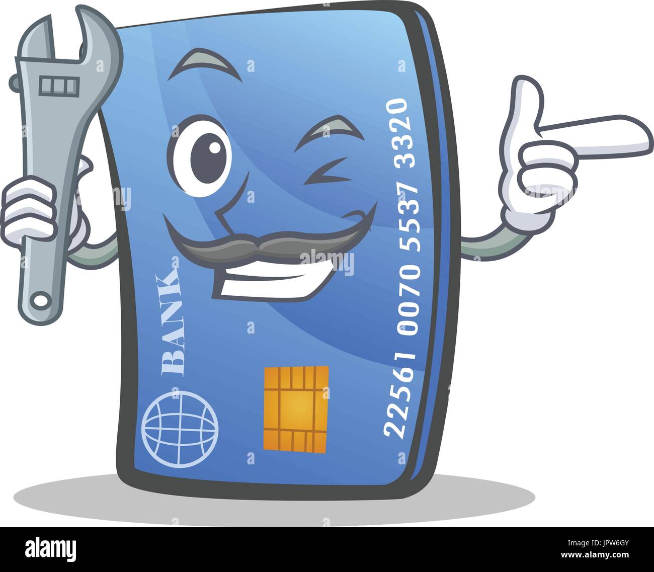 Mechanic credit card character cartoon Stock Vector Image & Art - Alamy