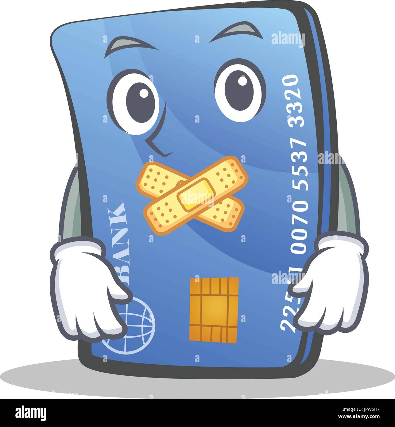 Silent credit card character cartoon Stock Vector Image & Art - Alamy