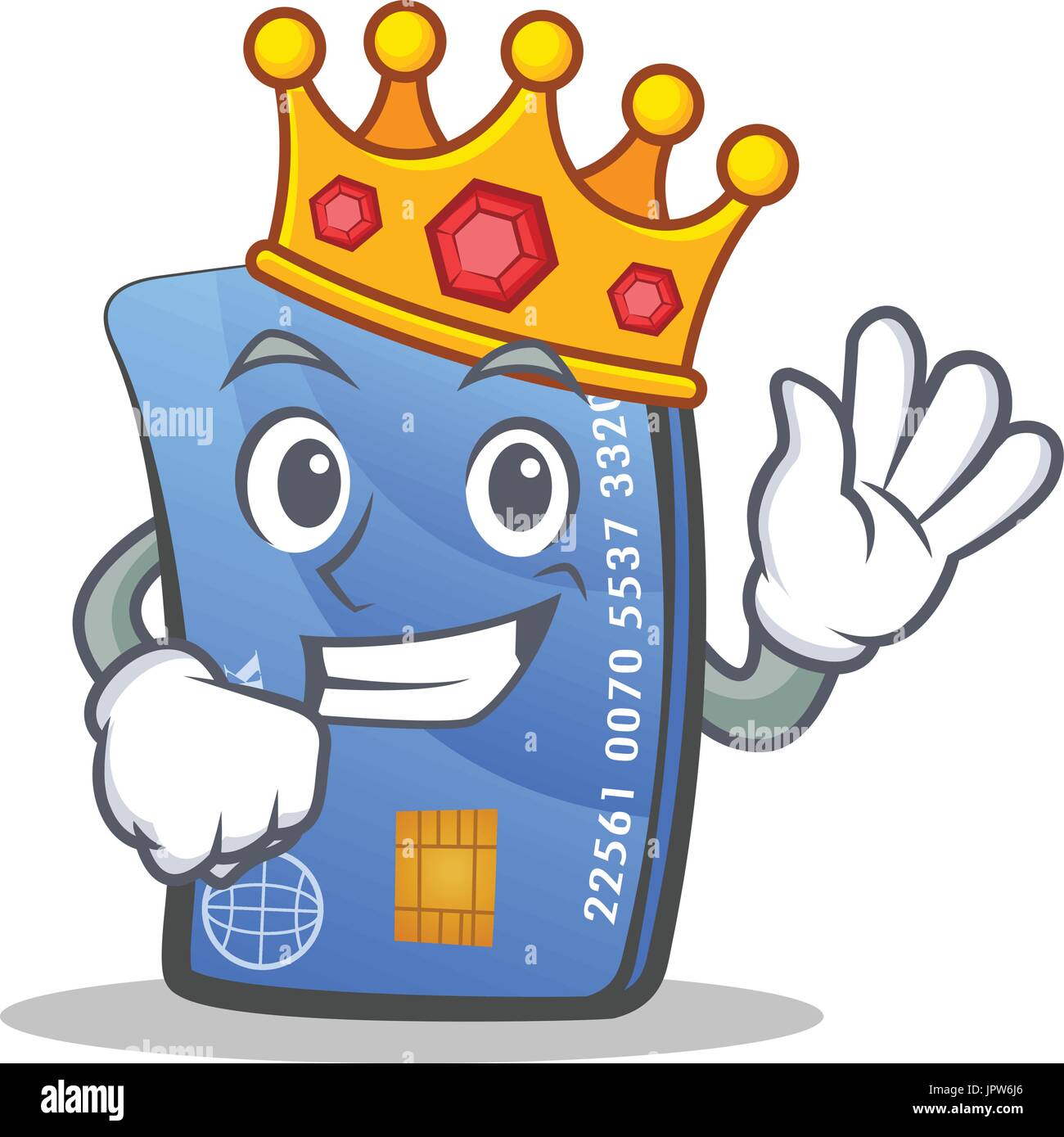 King credit card character cartoon Stock Vector Image & Art - Alamy