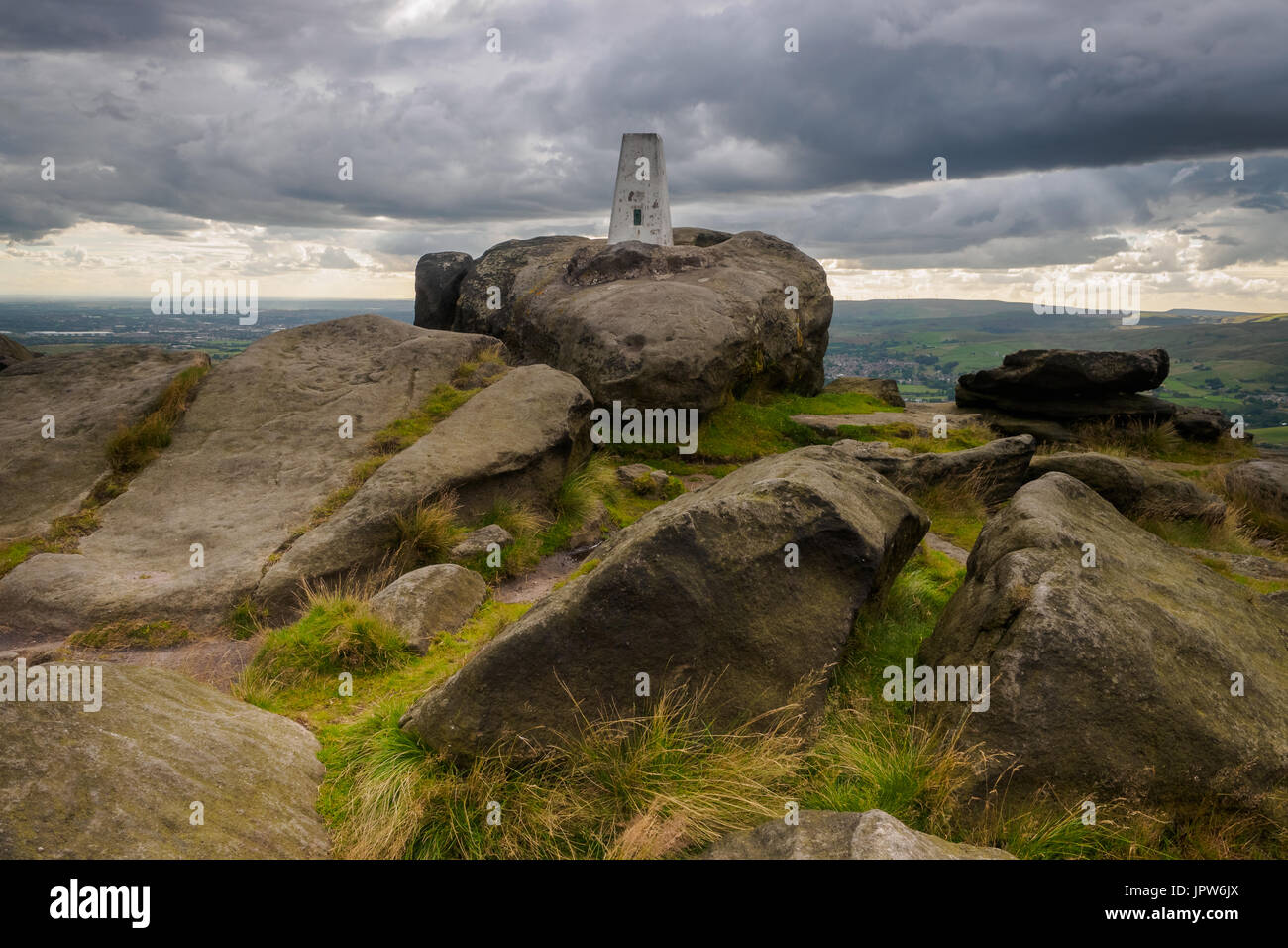 Blackstone Edge is a gritstone escarpment at 1,549 feet above sea level ...