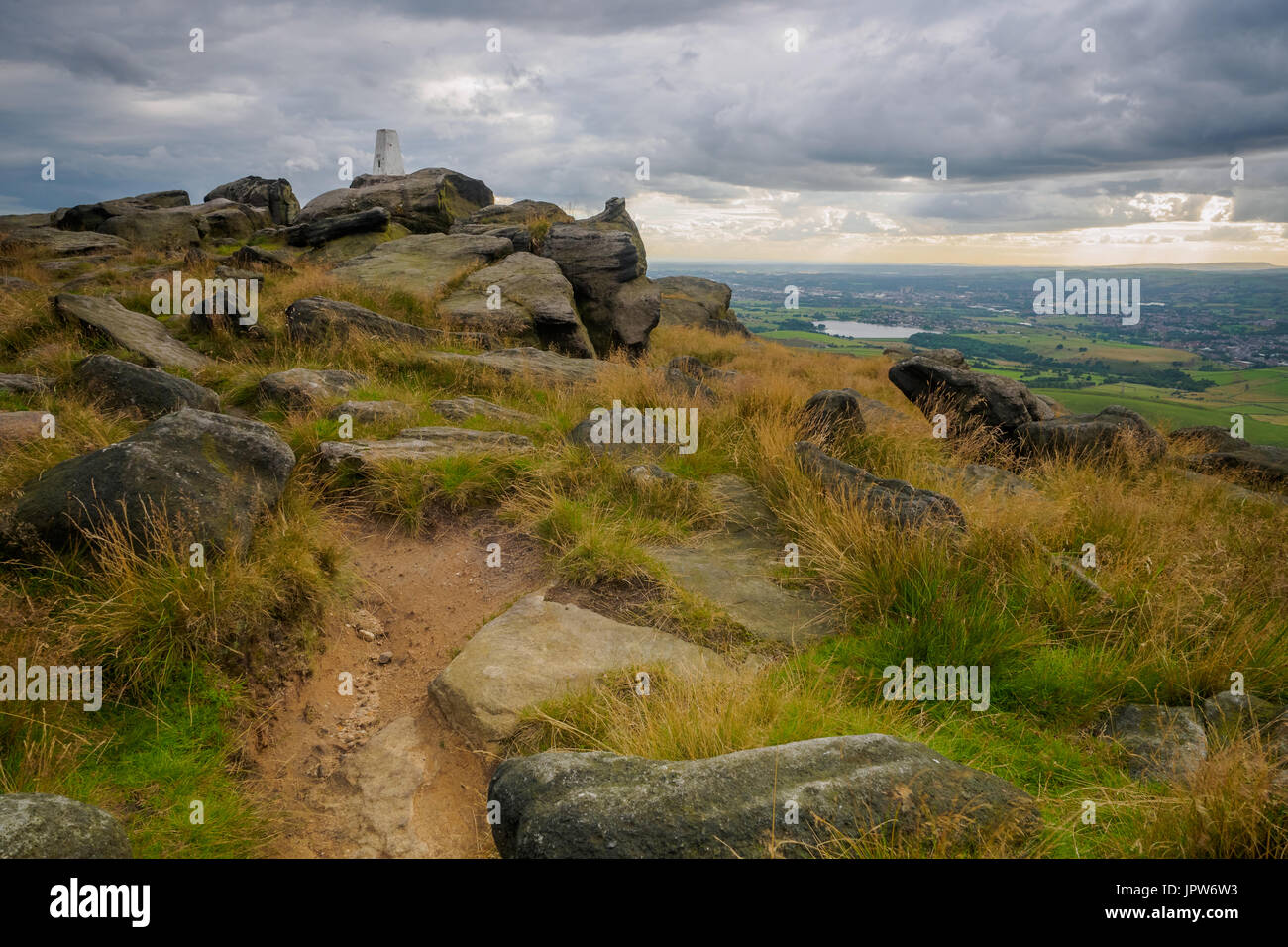 Blackstone Edge is a gritstone escarpment at 1,549 feet above sea level ...
