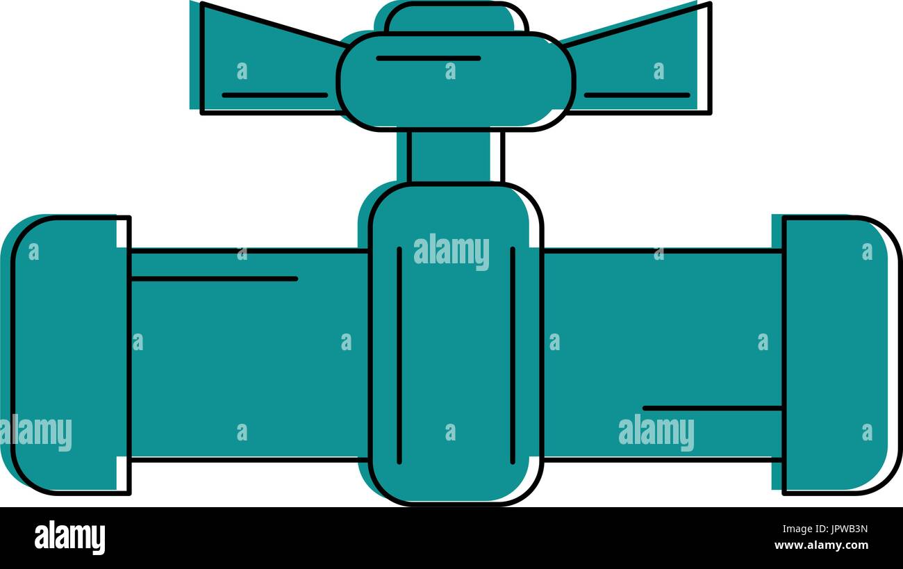 valve and handle with pipe icon image Stock Vector Image & Art - Alamy