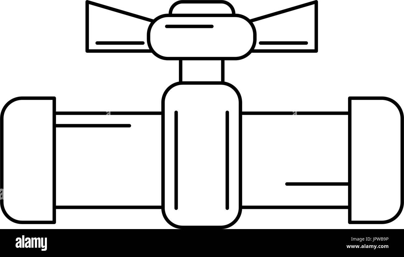 valve and handle with pipe icon image Stock Vector Image & Art - Alamy
