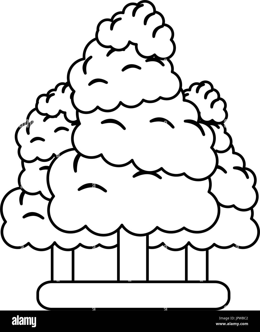 Misty autumn landscape forest Stock Vector Images - Alamy