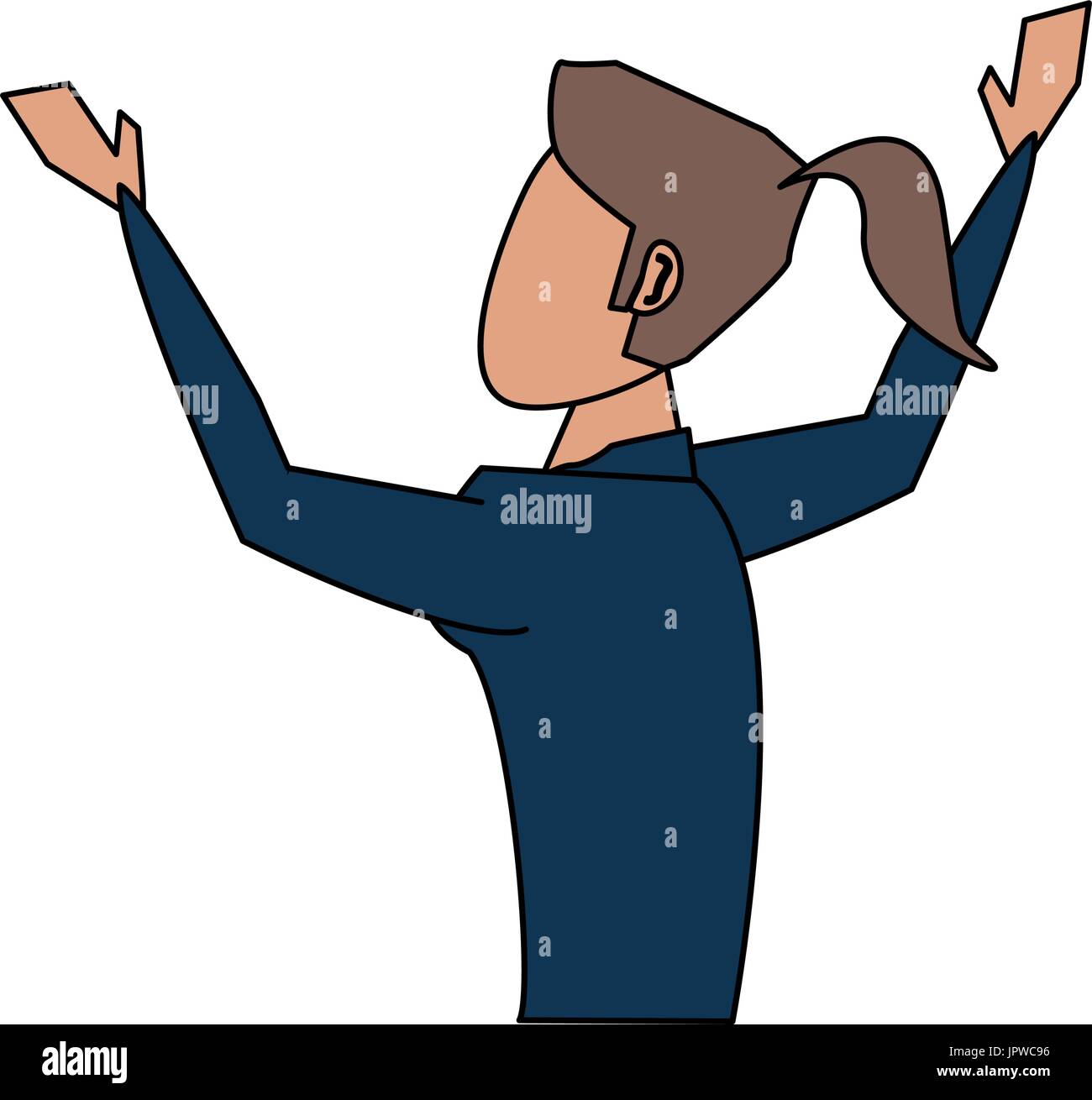 woman avatar with arms up icon image Stock Vector Image & Art - Alamy