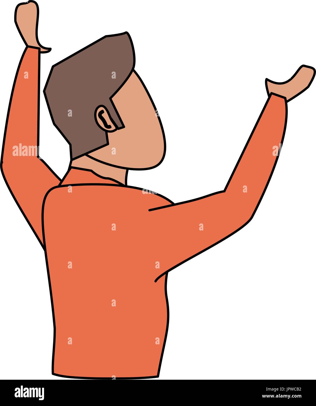 man avatar with arms up icon image Stock Vector Image & Art - Alamy