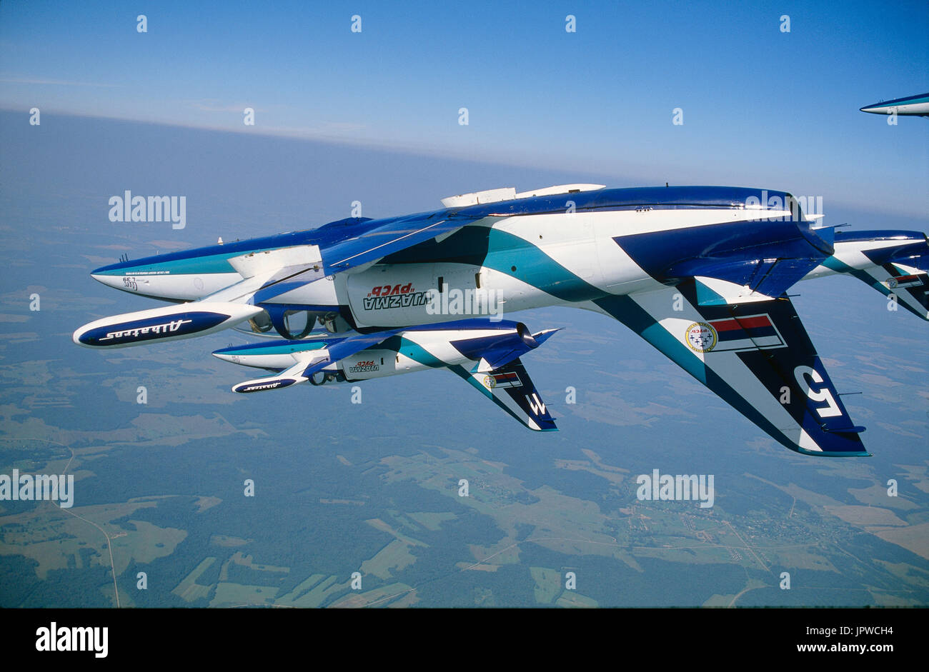 Russian AirForce Team Rus Aero Vodochody L-39 Albatross formation ...