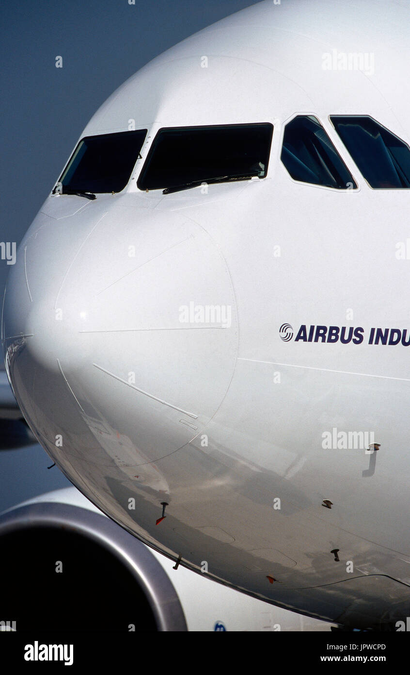 nose and windshield of an Airbus A330-200 Stock Photo - Alamy