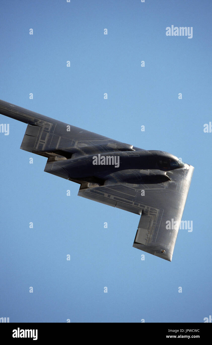 USAF Northrop Grumman B-2 Spirit in the flying-display at the 1997 ...