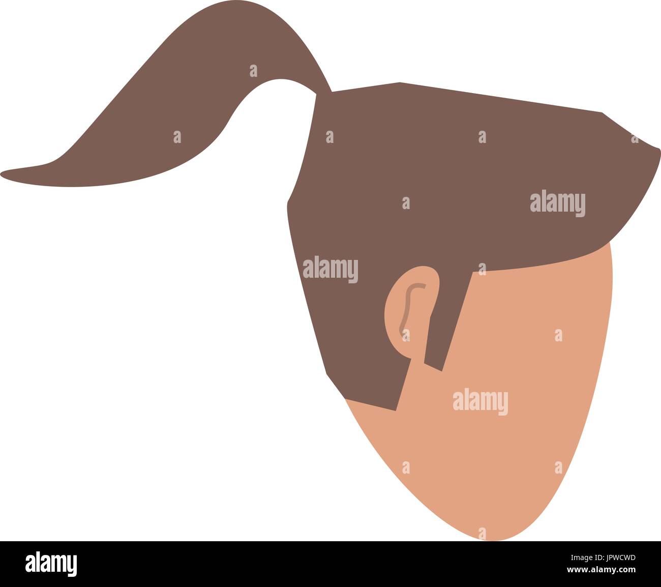 head of woman with ponytail avatar icon image Stock Vector Image & Art ...