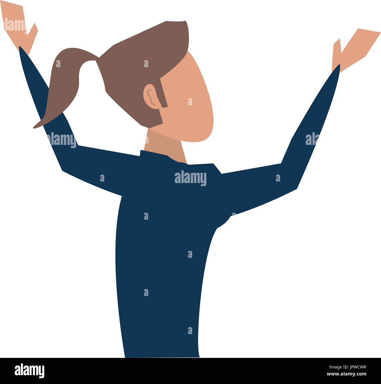 woman avatar with arms up icon image Stock Vector Image & Art - Alamy