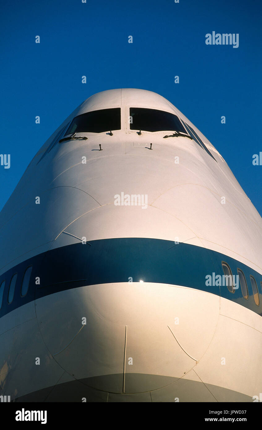 nose and windshield of a NASA Boeing 747 Stock Photo - Alamy