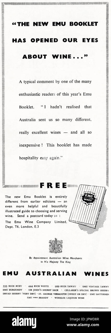 Old australian advertisements hi-res stock photography and images - Alamy